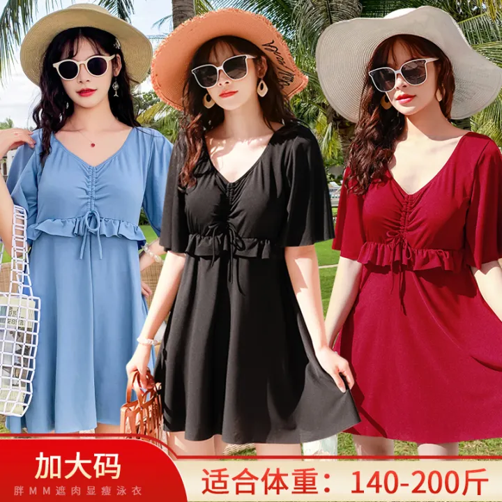 Baiya ชุดว่ายน้ำไซส์ใหญ่สำหรับผู้หญิงชุดว่ายน้ำวันพีซเก็บเนื้อใส่แล้วดู ...