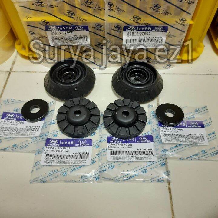 KARET TATAKAN ATAS SET SUPPORT SHOCK DEPAN + BEARING SUPPORT HYUNDAI GRAND AVEGA & EXCEL 3 -2SET ...