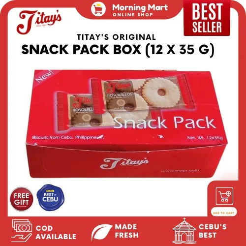 Titays Classic Rosquillos Snack / Baon BOX | 12 packs x 35 grams | Cebu ...