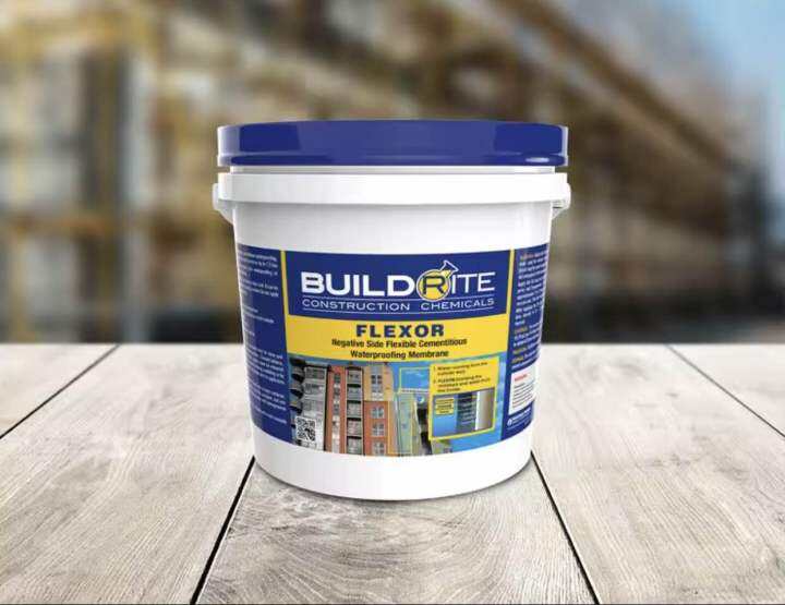 BUILDRITE FLEXOR Negative Side Flexible Cementitious Waterproofing Membrane 5 KG | Lazada PH
