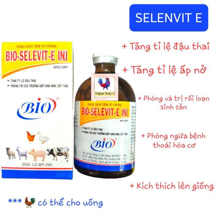 Bio SELENVIT E (100ml) - Cung cấp Selen + Vitamin E. Phòng và trị thoái ...
