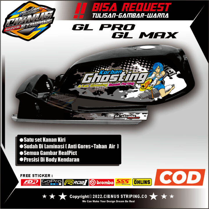 STIKER STRIPING GL PRO GL MAX GL 100 CB | Lazada Indonesia