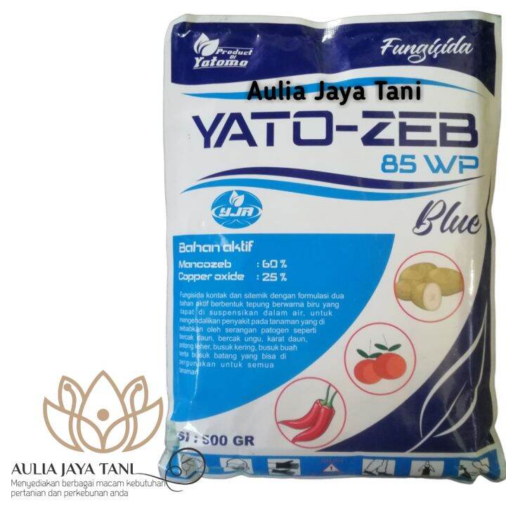 Fungisida YATO - ZEB 85 WP Blue Mancozeb Copper Oxide Isi 500 Gram ...