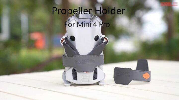 STARTRC for DJI Mini 4 Pro Propeller Holder Bracket Fixed Strap PU ...