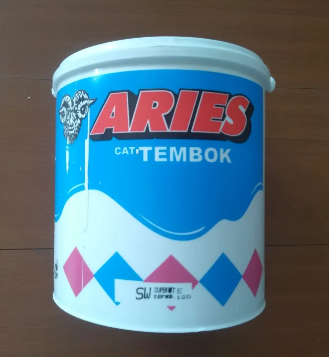 cat tembok aries biru super white | Lazada Indonesia