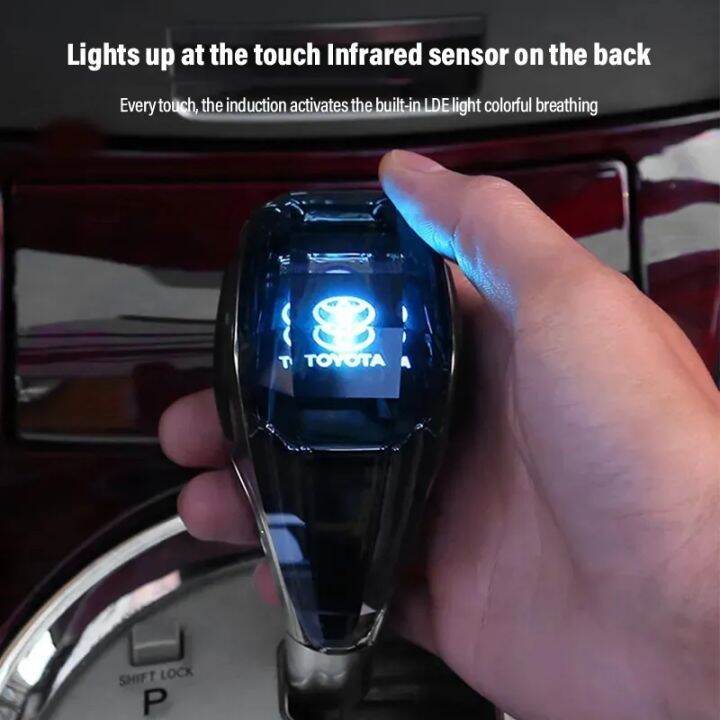 Car modification LED Car Gear Shift Knob Handle Crystal Universal Shift ...