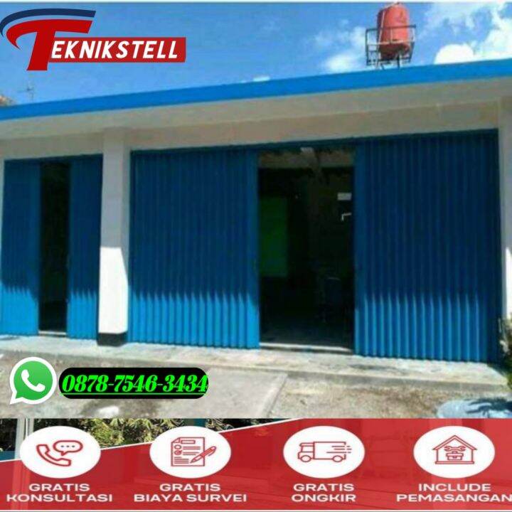 folding gate besi slat 0.5mm / pintu warung / pintu rolling door ...