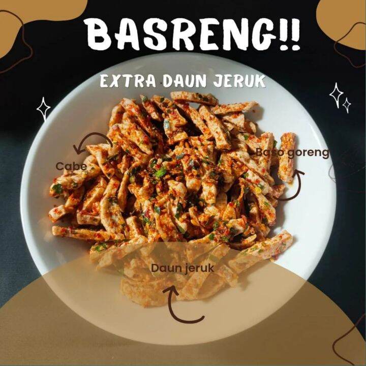 Basreng Daun jeruk Pedas isi 1.kg baso goreng basreng | Lazada Indonesia