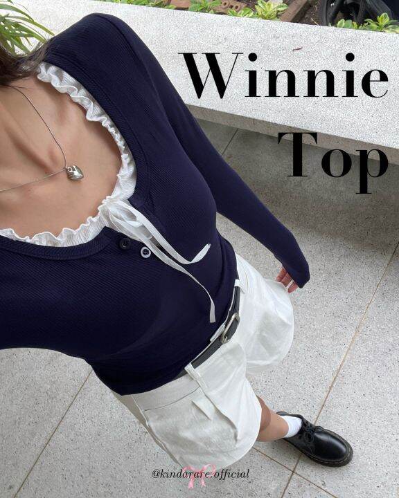 KINDARARE — Winnie Top (เสื้อแขนยาวกระดุมหน้า) | Lazada.co.th