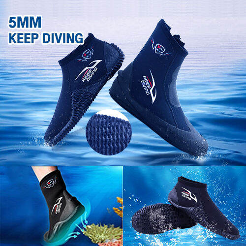 Fast Delivery 1 Pair 5mm Water Shoes Quick Drying Low Top Diving Boot ...