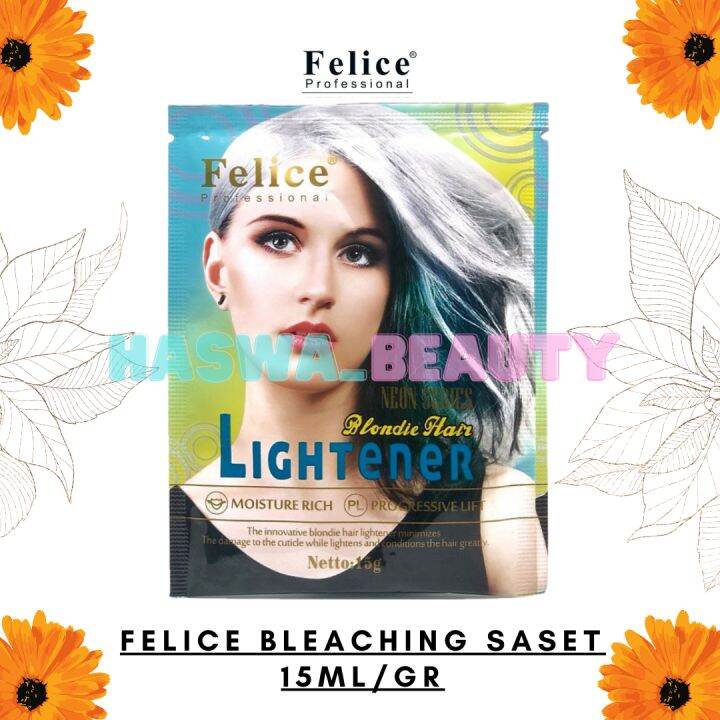 Felice Bleaching/Lightener Sachet 15gr Bleach/Bleaching Rambut | Lazada ...
