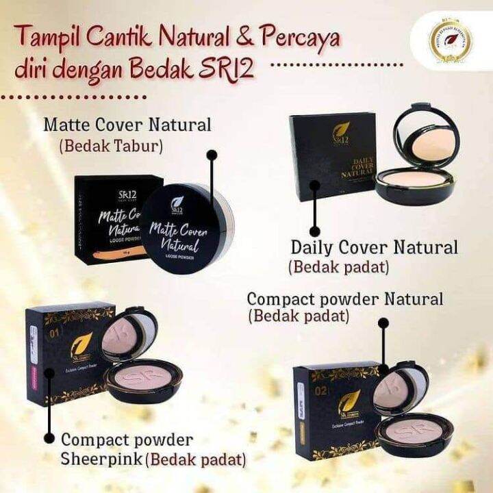 Bedak sultan SR12-Bedak sekaligus foundation ber SPF (bedak tabur dan padat) | Lazada Indonesia