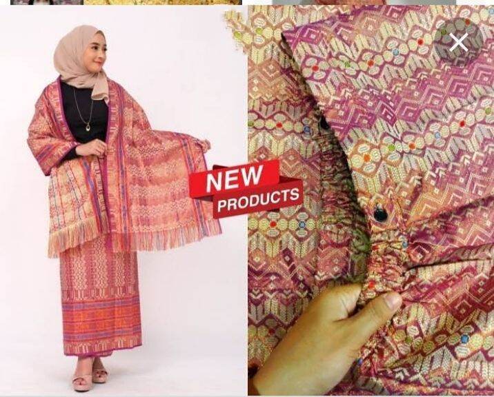 kain songket Thailand,songket sarung + selendang | Lazada Indonesia