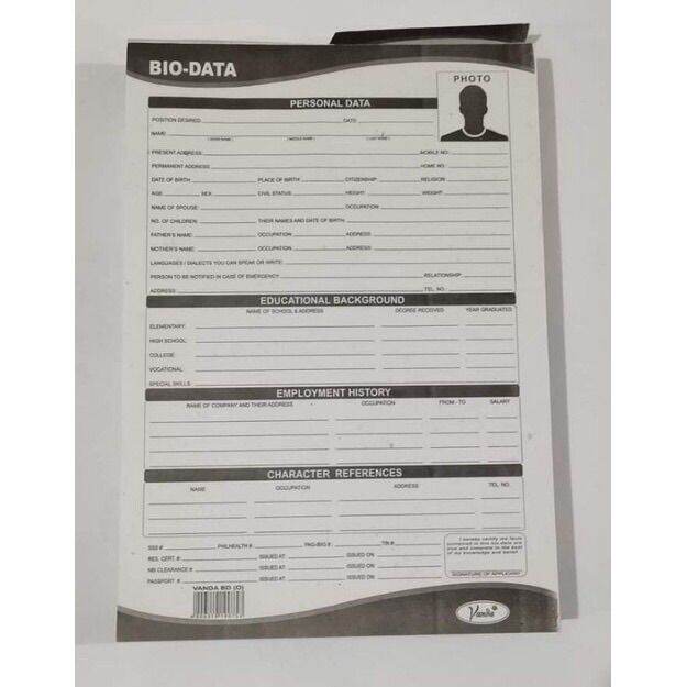 Bio-Data Bond Paper Quality (500sheets) | Lazada PH