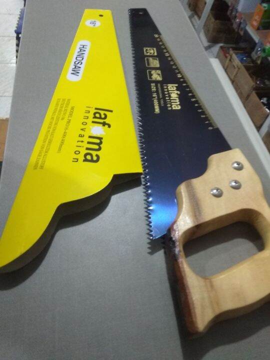 gergaji kayu potong lafuma 16inch gagang kayu bahan tebal siap pakai | Lazada Indonesia