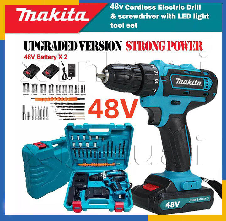 （COD）Makita cordless drill rechargeable portable dril Heavy Duty ...