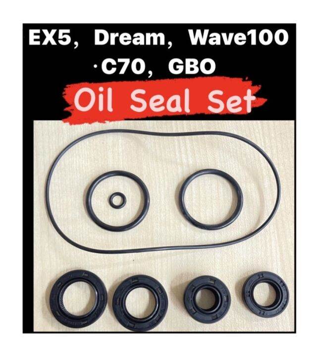 HONDA C70 OIL SEAL SET (ST) // C70 GBO EX5 WAVE100 EX5 DREAM OIL SEAL SET FULL COMPLETE SET | Lazada
