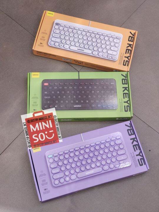 MINISO 🆕 Keyboard Mini Kabel USB Port 78 Keys (Model: SW-KB611) Ukuran ...