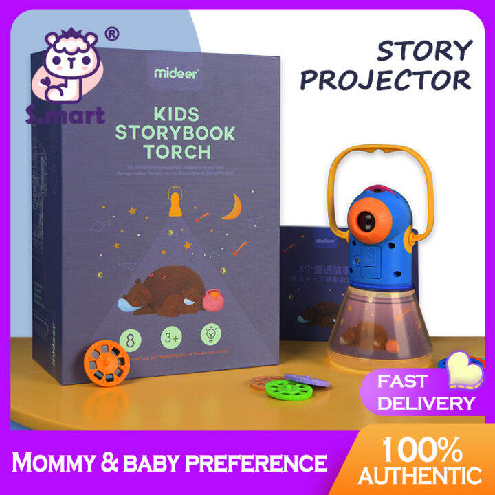 【S.mart】MiDeer kids storybook torch portable Projector Night Light ...