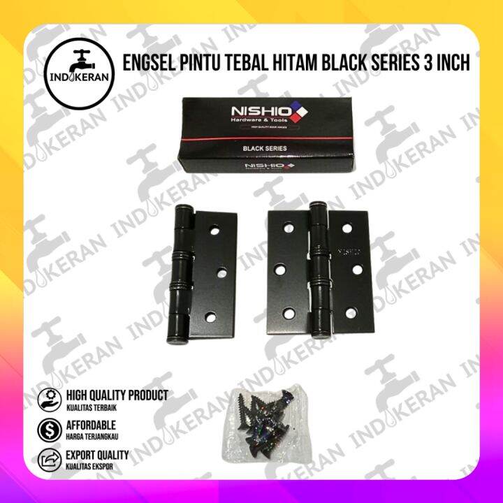 Engsel Pintu Tebal Hitam Black Series 3 Inch | Door Hinges Black ...
