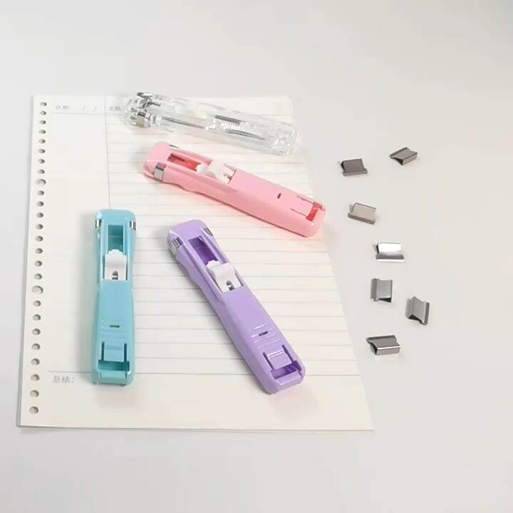 Clip Push Stapler Fixed Clips Stapler Binding Clip Reusable Portable ...