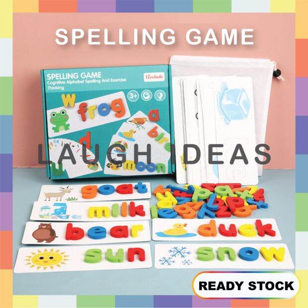Montessori Spelling Game Early Education Learning Word Spelling Jumble ...