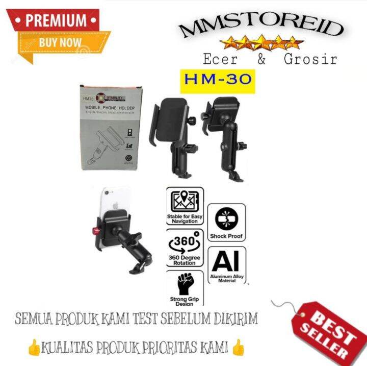 MM - Holder Spion Motor HM-30 Full Besi Phone Stand Holder Spion Dudukan Hp ( Mirip Model ...
