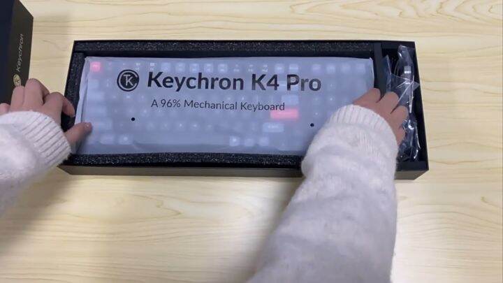【ของแท้ใหม่💯】Keychron K4 Pro QMK Mechanical Keyboard 100 key (96% Layout, Wired/Bluetooth, RGB ...