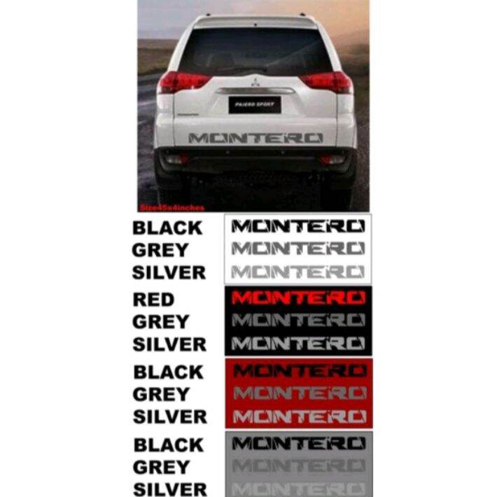 Mitsubishi Montero Tailgate Sticker Design for Gen 2 only | Lazada PH