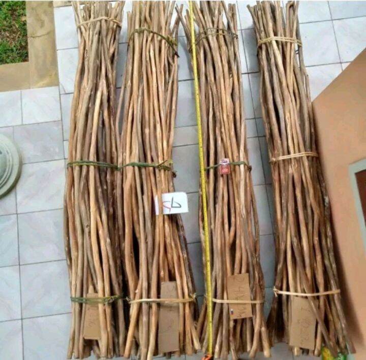 Ranting kayu jati Jawa 2 meter diameter 2 - 3 cm Halus dan Kasar bisa ...