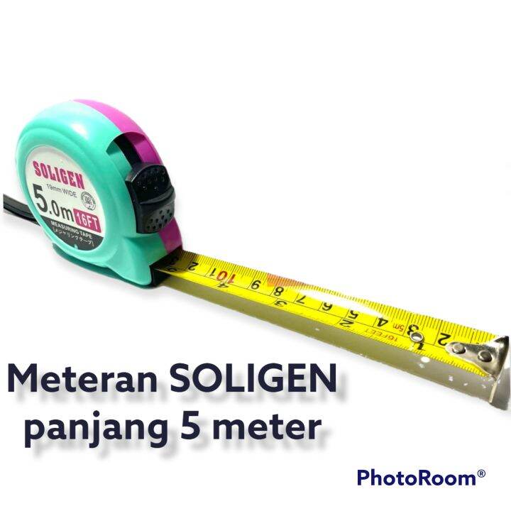 meteran soligen panjang 5 meter - meteran asli soligen 5 m | Lazada ...