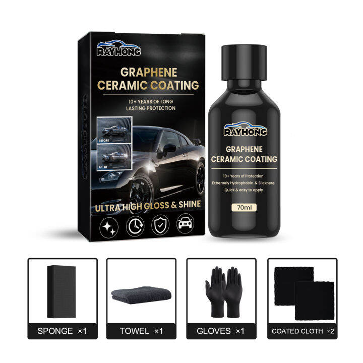 Rayhong Auto Graphene Ceramic Coating Spray Hardness Car Detailing Coating Polishing Liquid Car ...