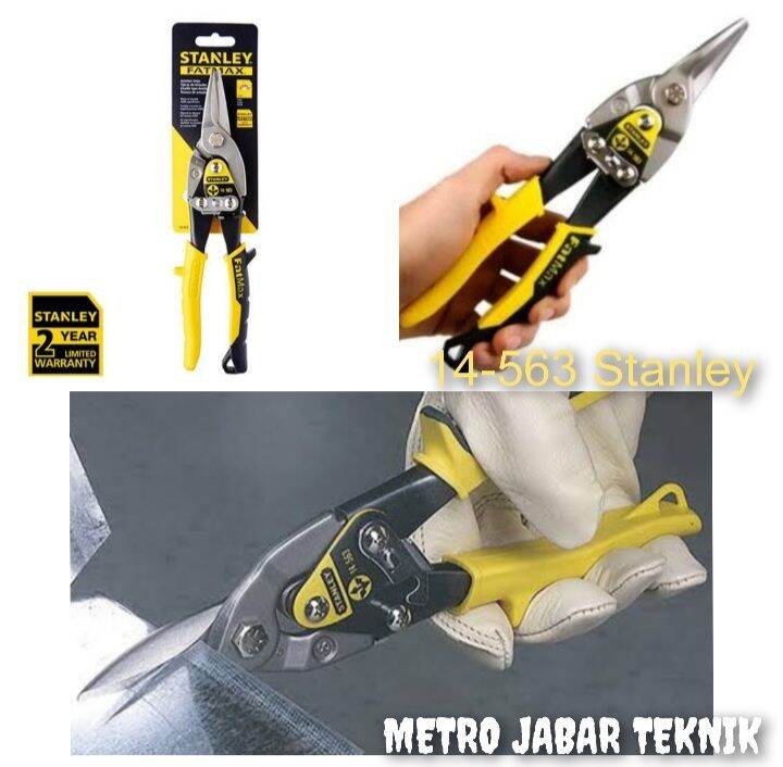 Gunting Baja Stanley 14563 MaxSteel Aviation Snips STRAIGHT 14-563-22 ...