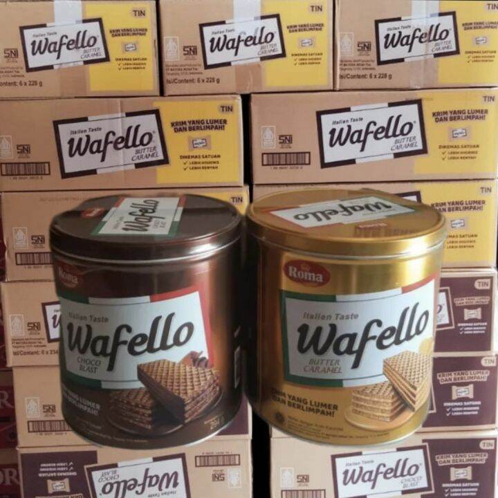 Wafello Mayora Wafer Kaleng Coklat Dan Caramel | Lazada Indonesia
