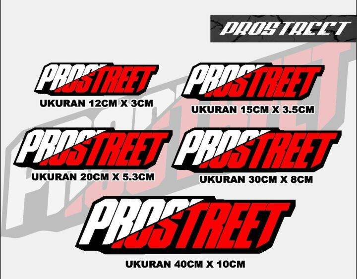 Cutting Sticker PROSTREET 3 Warna Untuk Motor Mobil Helm | Lazada Indonesia