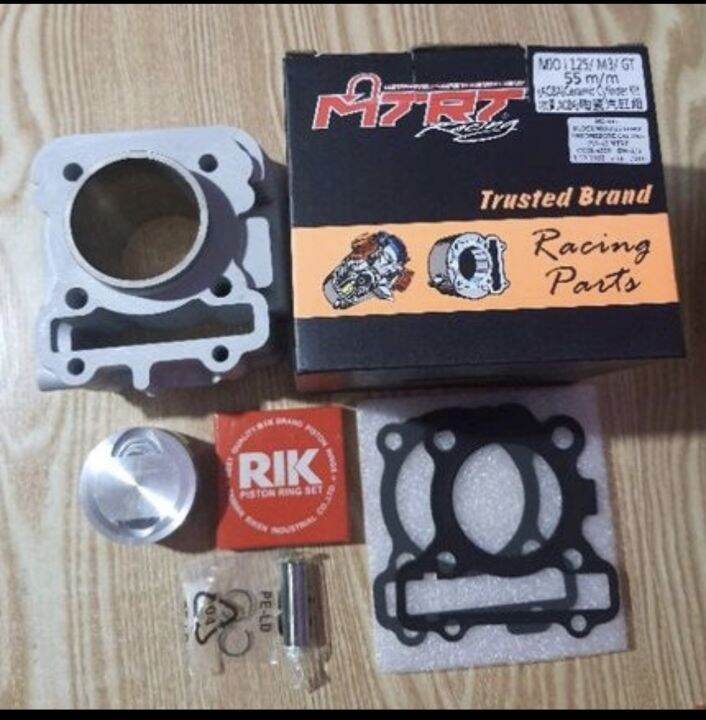 MTRT 55mm Chromebore Block Set w/ Casting Dome Piston Mio i 125/Soul i ...