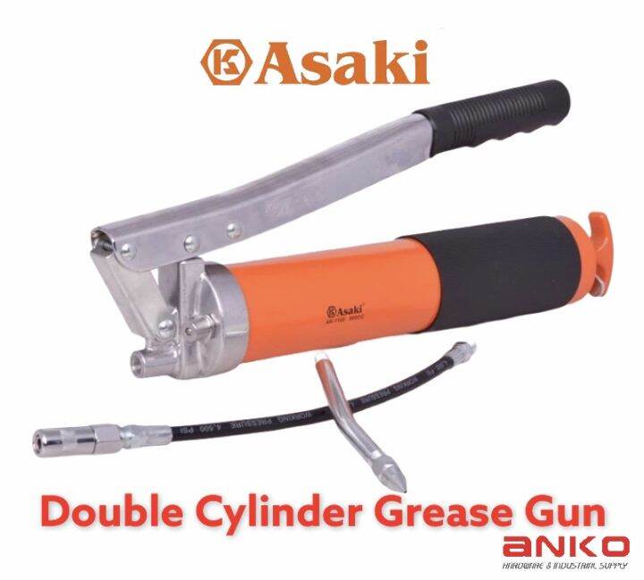 500G | 600G ASAKI DOUBLE CYLINDER GREASE GUN | Lazada