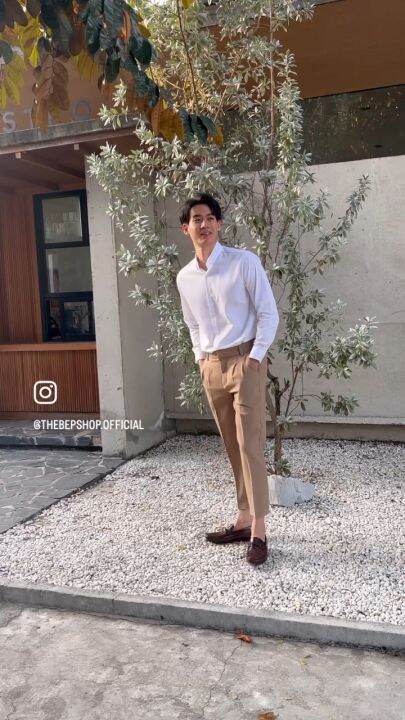 THE BEP SHOP -TREASURE TROUSERS กางเกงขายาวจีบคู่ | Lazada.co.th