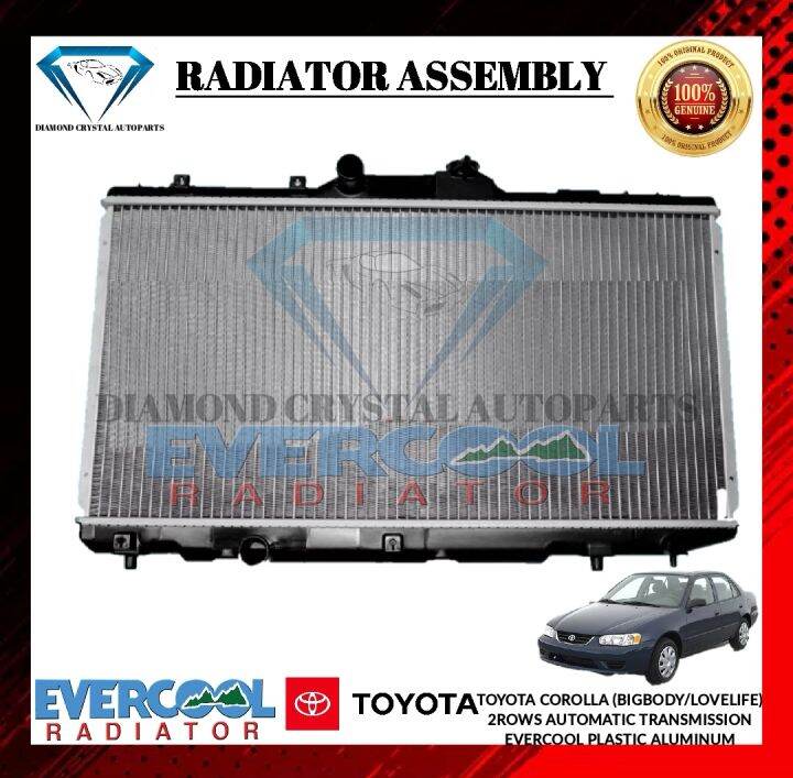 EVERCOOL RADIATOR ASSEMBLY TOYOTA COROLLA BIGBODY/LOVELIFE 2ROWS ...
