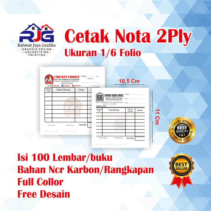 Nota Custom, Nota Olshop nama sendiri, Nota Bon Kontan, Nota Bengkel ...
