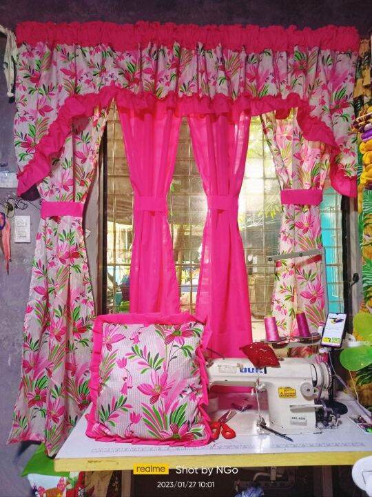 window curtains set double panel | Lazada PH