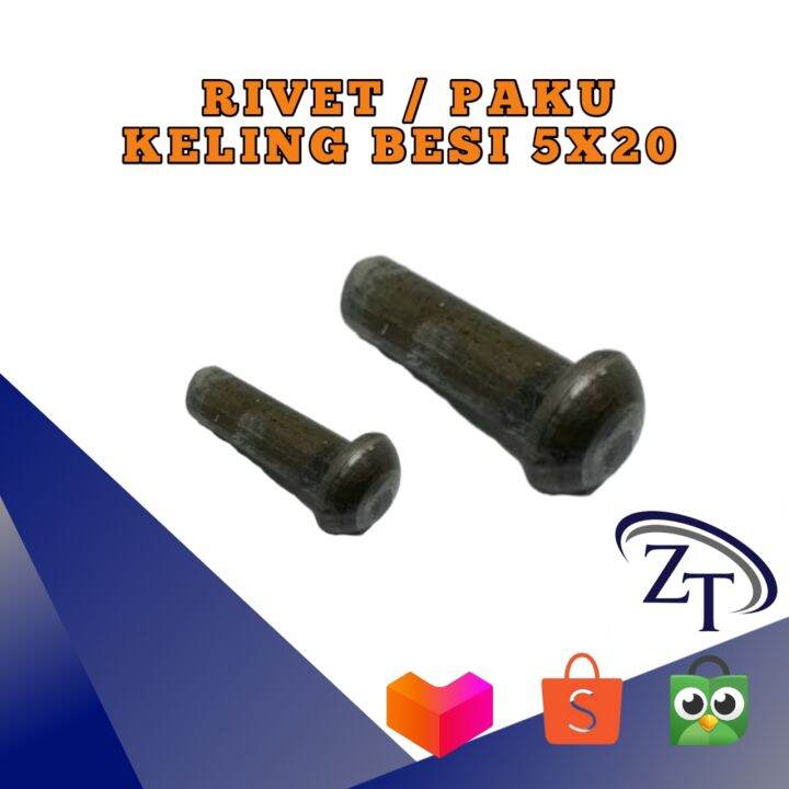 Rivet Paku Keling Besi Diameter 5mm Panjang 20mm | Lazada Indonesia
