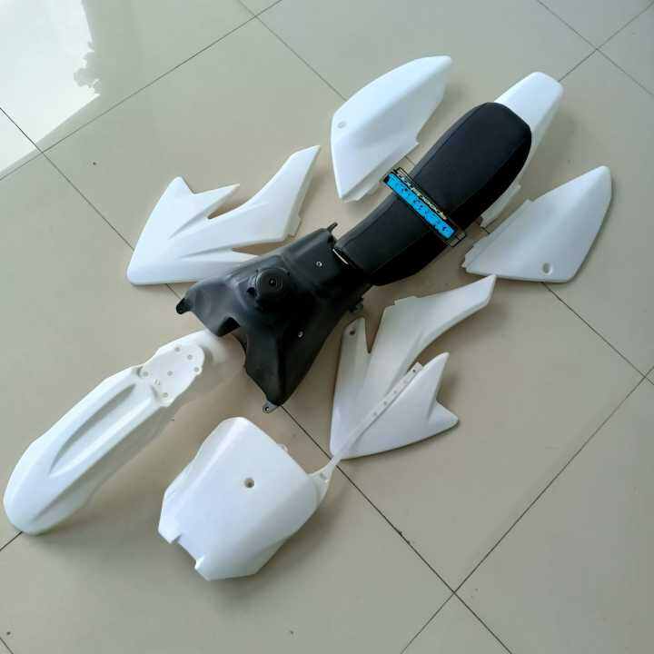 Cover body set MiniMoto CR 85 warna putih trail minimoto universal cod ...