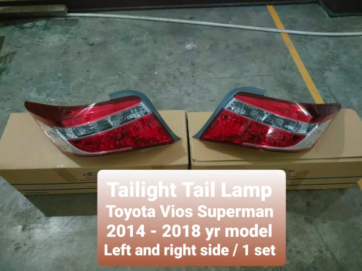 Tailight Tail Lamp Toyota Vios Superman 2014 - 2018 yr model left and ...