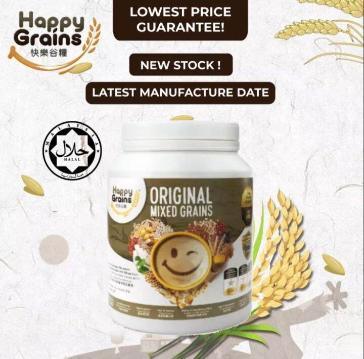HAPPY GRAINS ORIGINAL MIXED 快乐谷粮 1.2 KG/CAN Expiry date : Apr 2025 | Lazada