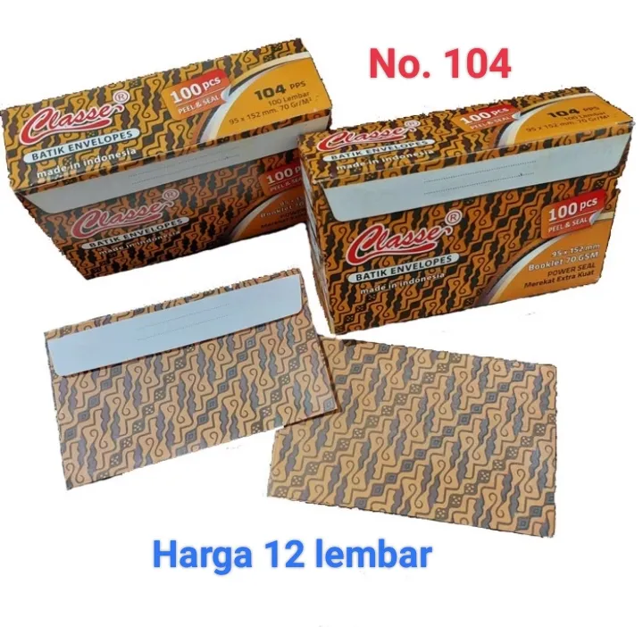 Amplop Batik no. 104 harga 12 lembar amplop kondangan | Lazada Indonesia