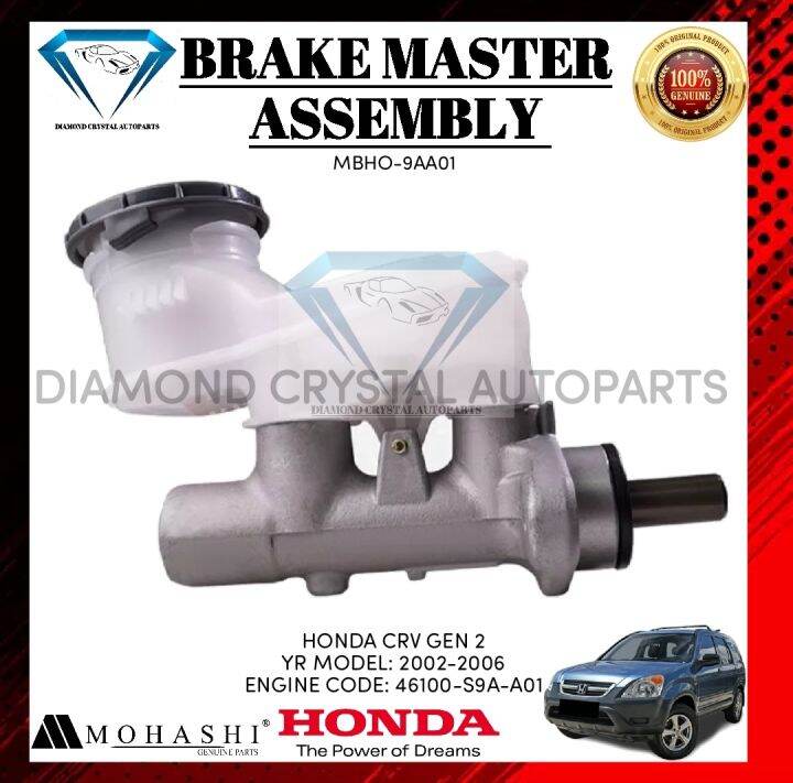 BRAKE MASTER ASSEMBLY HONDA CRV 2002-2006 15/16" ENGINE CODE: 46100-S9A ...