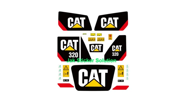 Stiker Cat 320 Caterpillar Sticker Alat Berat Excavator | Lazada Indonesia
