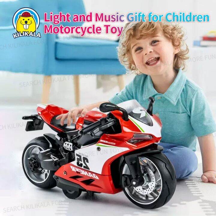 Alloy Pull Back Motorcycle Model - 1:12 Scale Toy Motorcycle Motorcycle ...