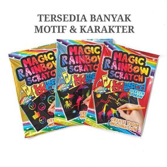 Buku Edukasi Anak Buku Mewarnai Magic Scratch Book Magic Coloring Book ...
